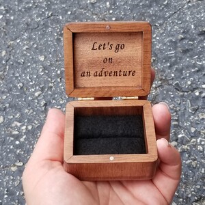 Engagement Box - Proposal Box - Custom Ring Box With Love Owls on Top ...
