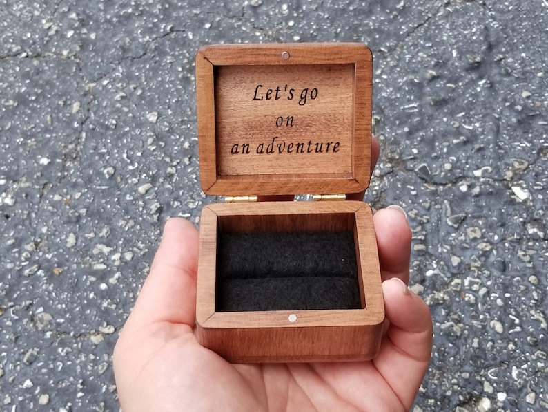 Engagement Box Proposal Box Custom Ring Box With Love Owls - Etsy