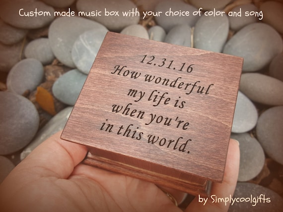 Your Song Music Box Engraved Music Box Custom Music Box | Etsy