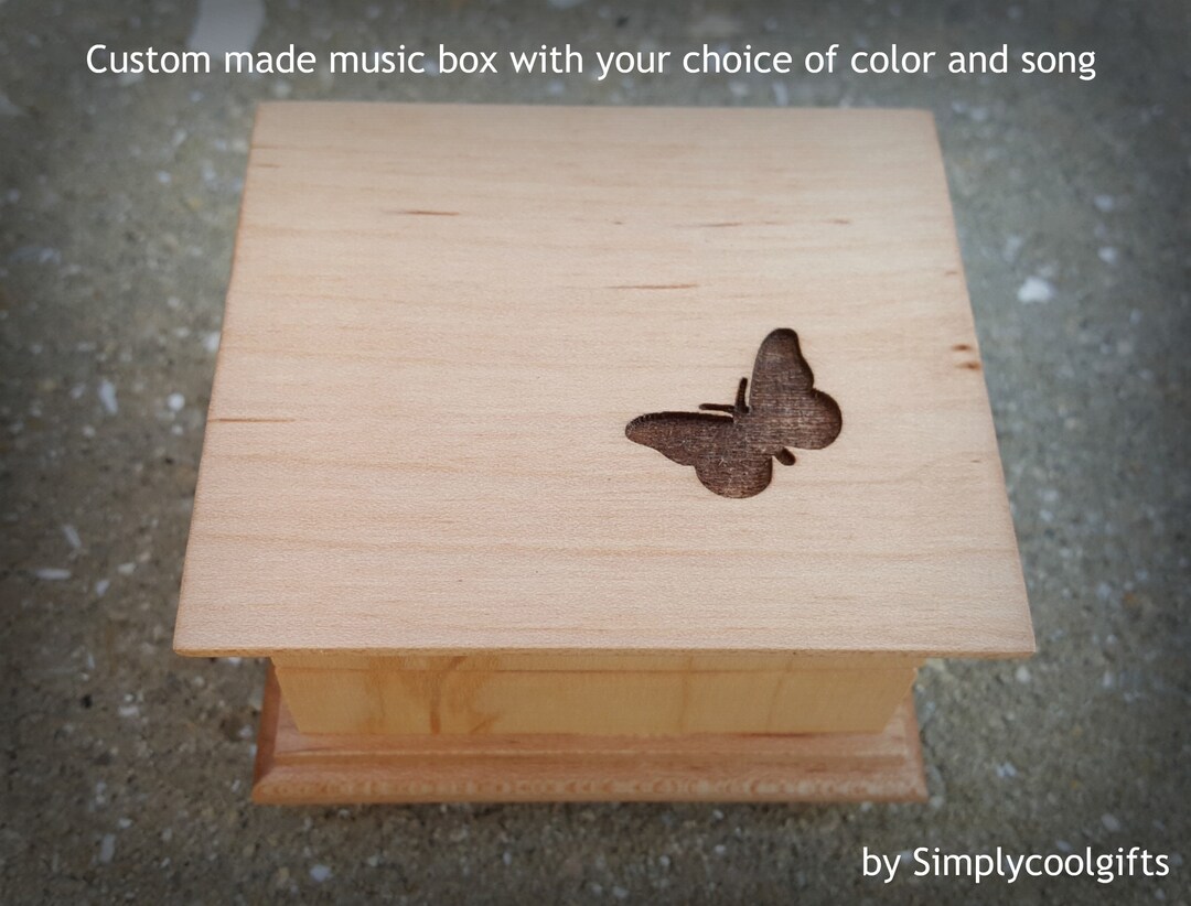 Butterfly, Music Box, Girls Gift, Wooden Music Box, Custom Made Music ...