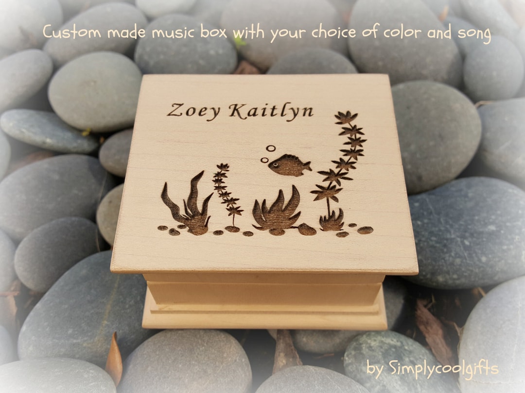 Ocean Music Box - Wooden Music Box - Custom Music Box With Underwater ...