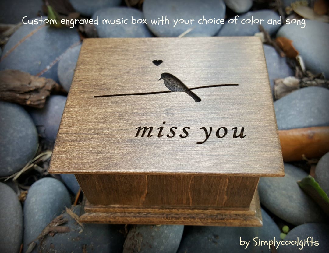 Long Distance Relationship Gift Music Box Custom Music Box - Etsy