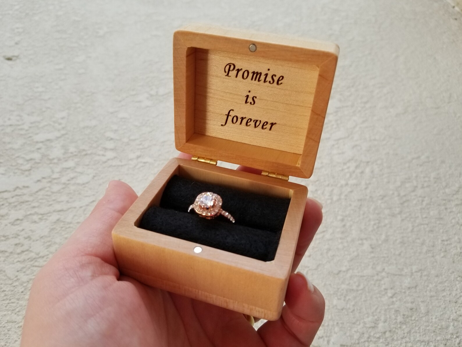 Proposal Box Engagement Box Custom Ring Box With Bunnies - Etsy