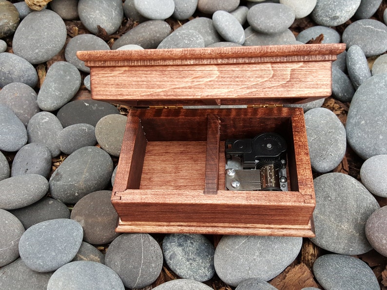 Moon and Stars Engraved Music Box Custom Music Box With | Etsy