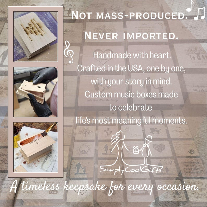 Personalized Baptism Music Box With Cross – Custom Engraved Wooden ...