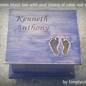 Music Box, Baby Gift Idea, Musical Box, Baby Name Music Box ...