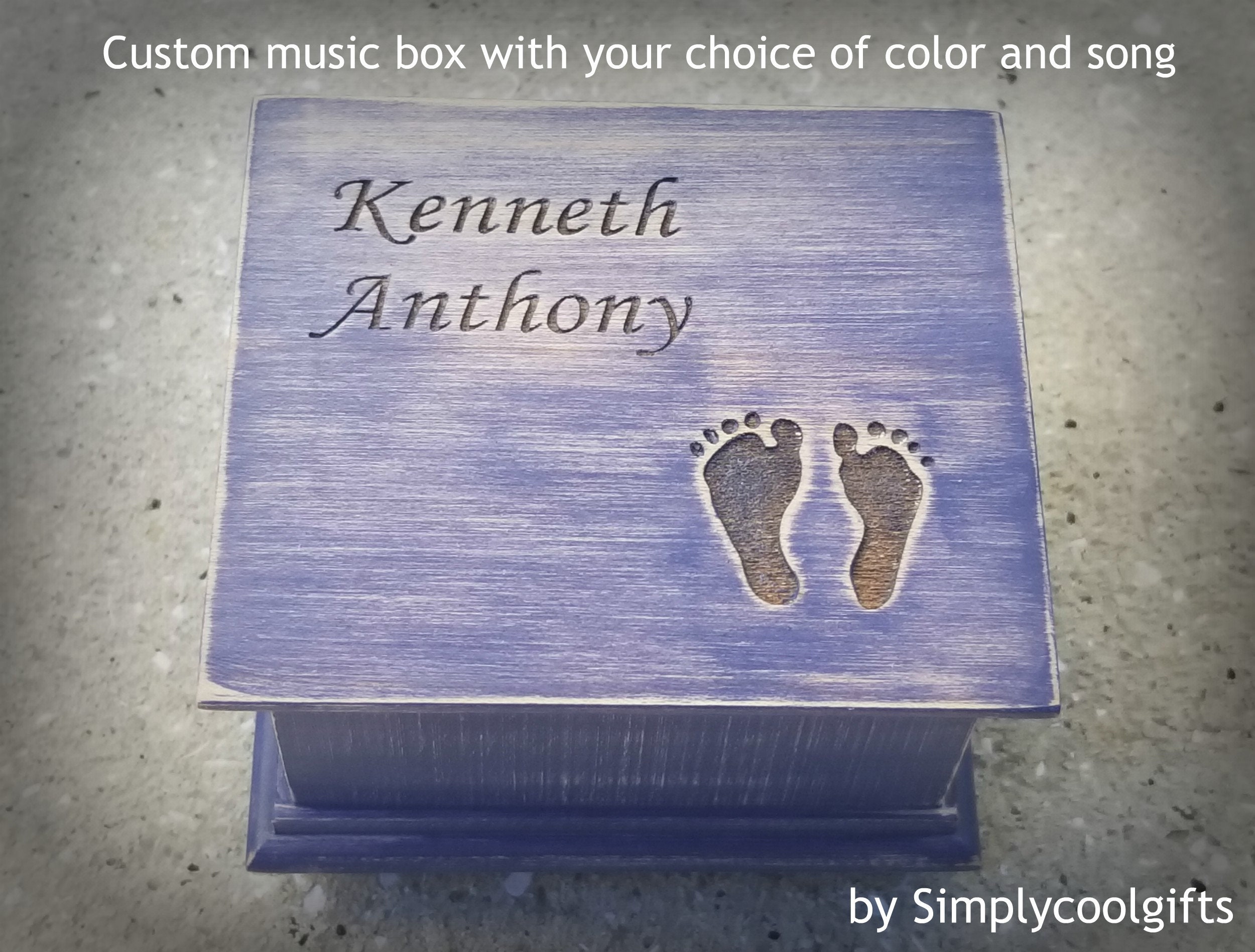 Music Box Baby Gift Idea Musical Box Baby Name Music Box | Etsy