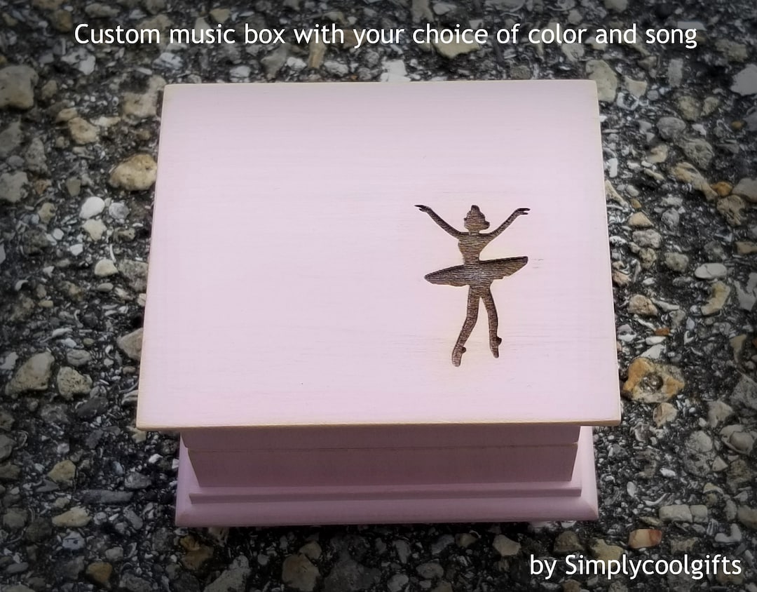 Ballerina Music Box With a Ballet Dancer Engraved on the Top, With Your ...