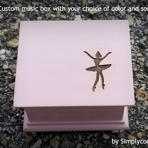 Ballerina Music Box With a Ballet Dancer Engraved on the Top, With Your ...