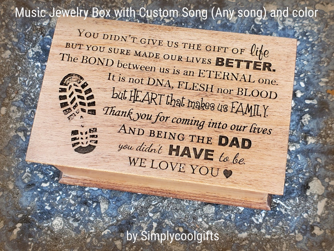 Stepfather Music Box - Bonus Dad Gift - Stepdad Gift Box - Electronic ...