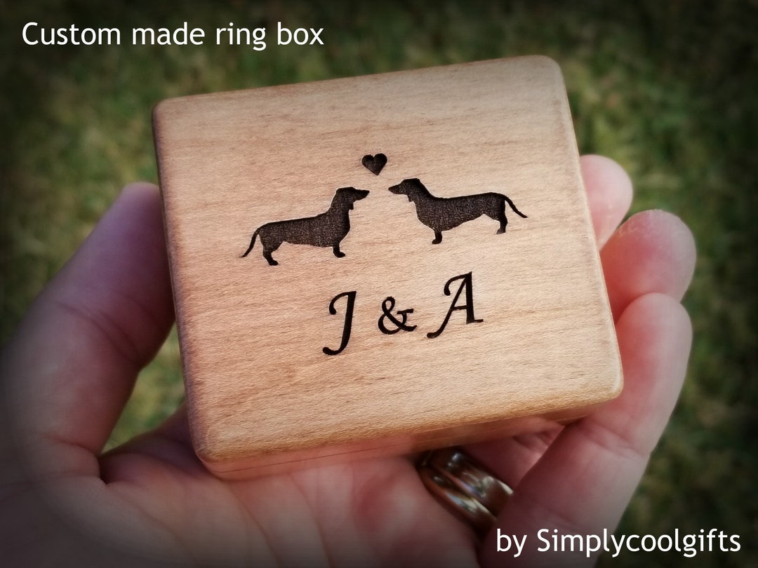 Proposal Box - Dachshund Gift - Custom Ring Box - Wedding Ring Box ...