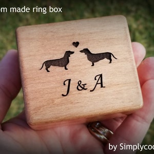 Proposal Box - Dachshund Gift - Custom Ring Box - Wedding Ring Box ...