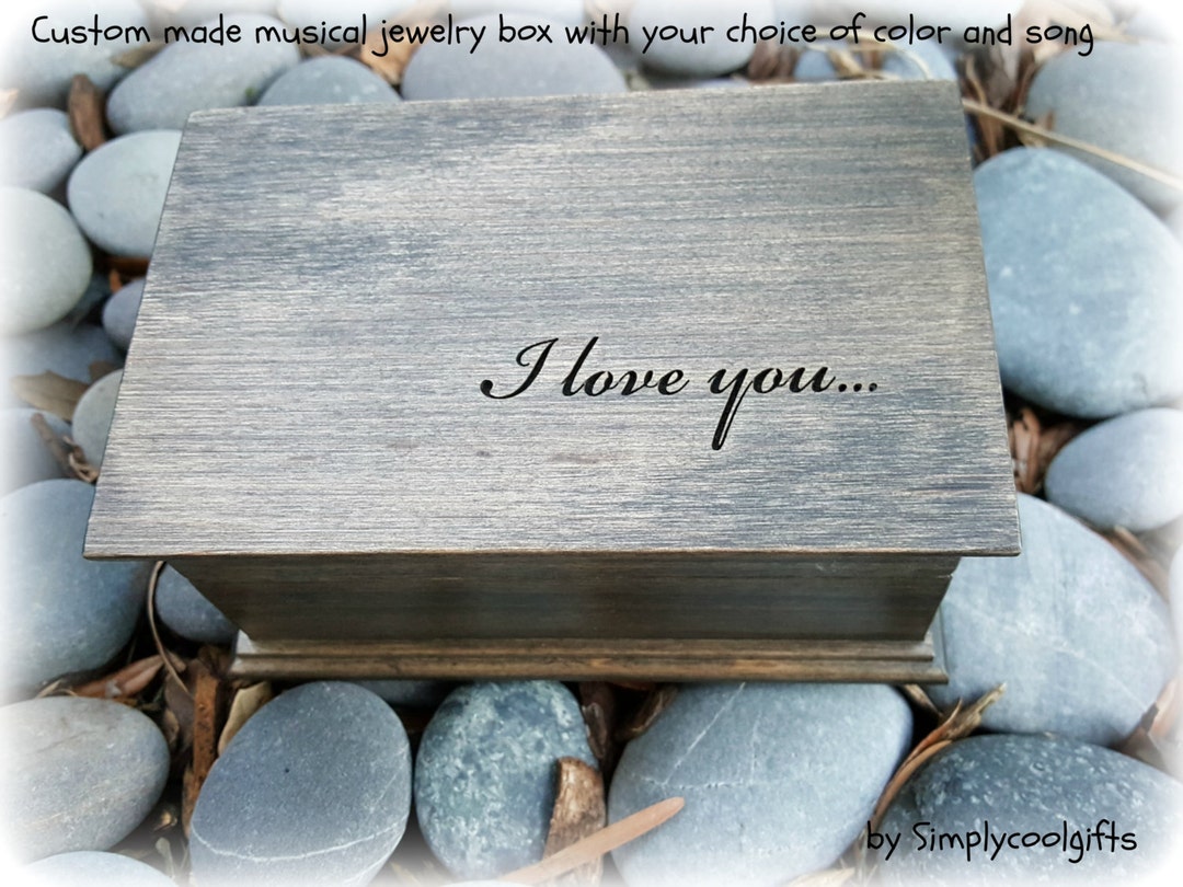 I Love You, Love, Music Box, Custom Made Music Box, Musical Jewelry Box ...