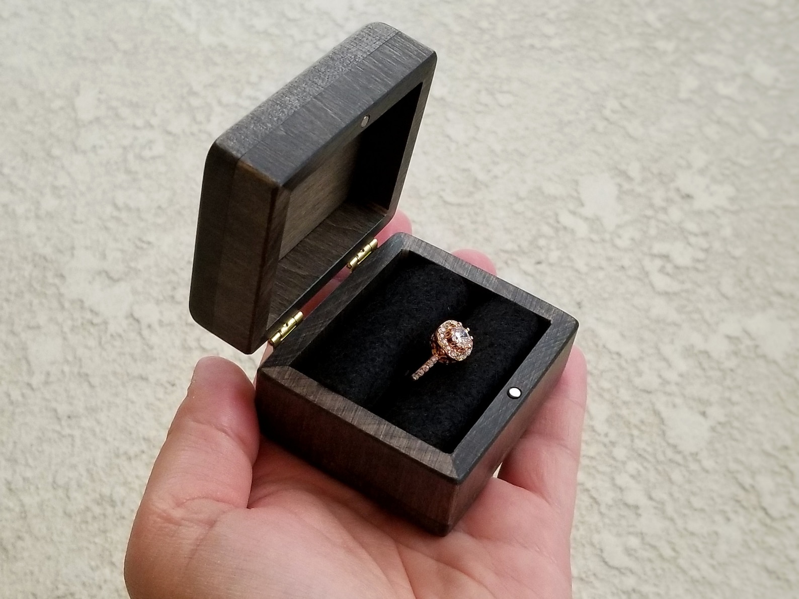 Proposal Ring Box Engraved Ring Box Wooden Ring Box | Etsy