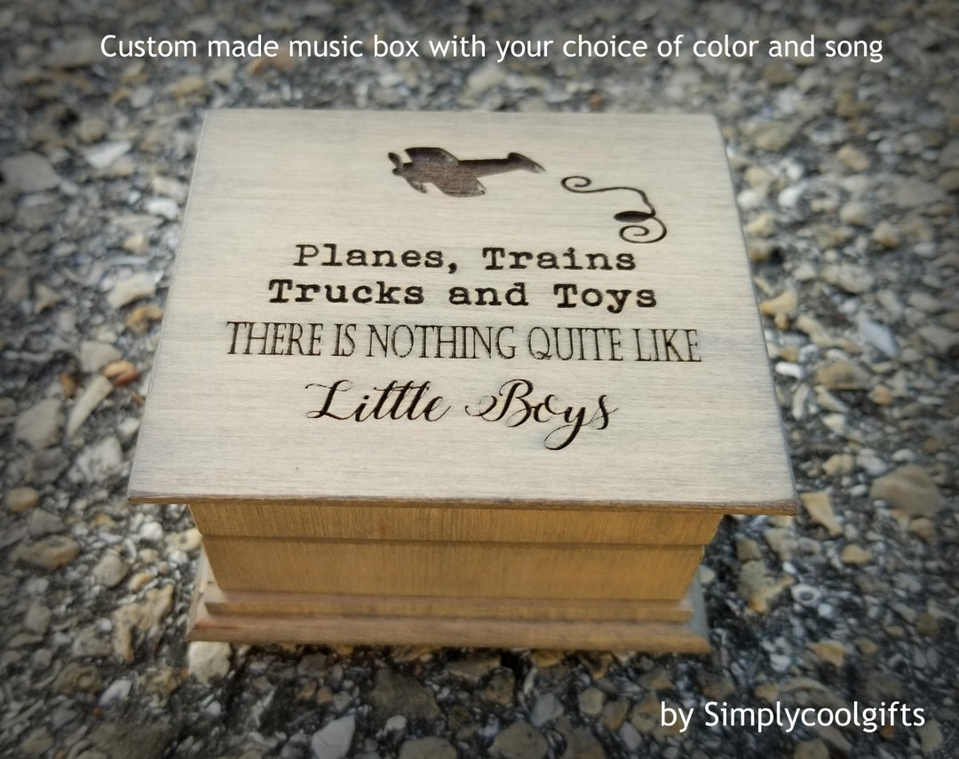 Plane, Airplane, Little Boy Gift, Music Box, Baby Boy Gift, Wooden ...