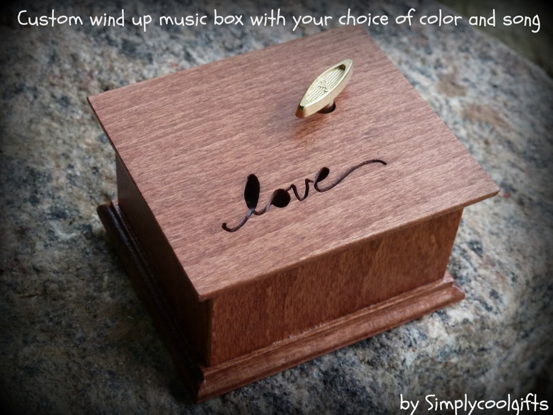 Love, Love Music Box, Wind up Music Box, Custom Music Box, Personalized ...