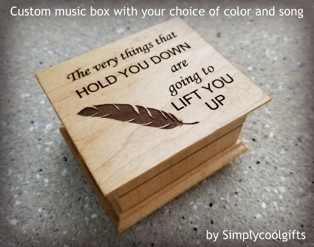 Inspirational Quotes - Engraved Music Box - Custom Music Box - Wooden ...