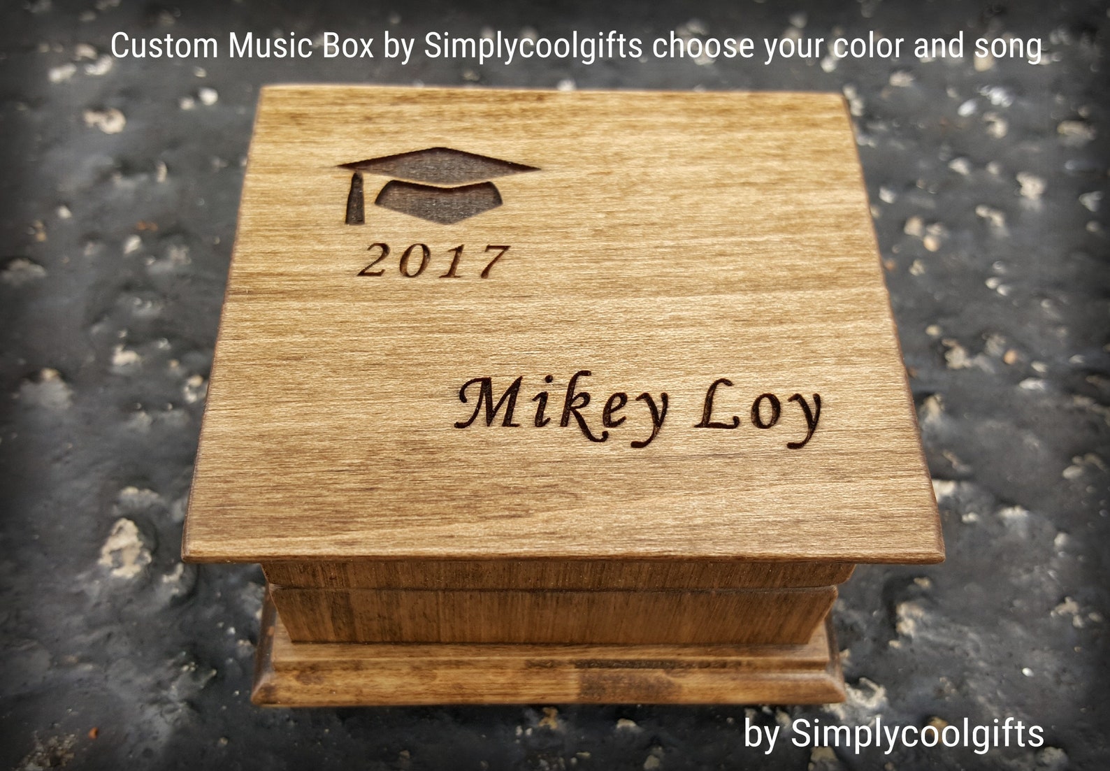 Graduation Music Box Pomp and Circumstance Personalized - Etsy