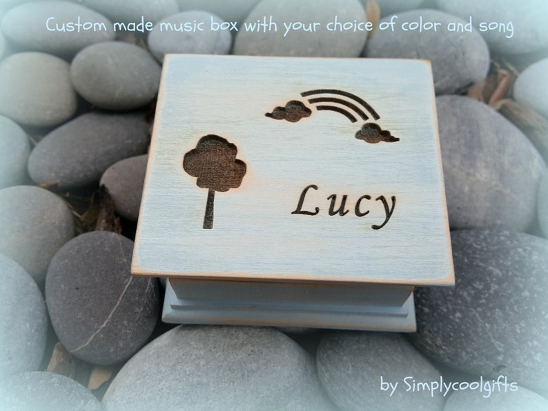 Music Box Wooden Music Box Custom Made Music Box Rainbow - Etsy