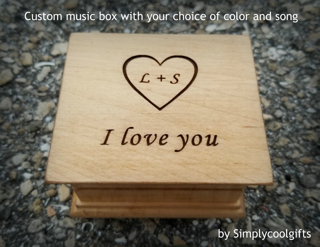 Anniversary Gift - Love Music Box - Wood Anniversary - Custom Music Box ...