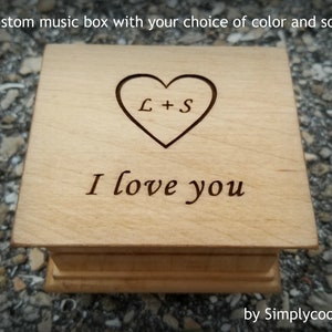 Anniversary Gift - Love Music Box - Wood Anniversary - Custom Music Box ...
