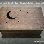 Moon and Stars Gift Custom Music Box Wooden Music Box With - Etsy