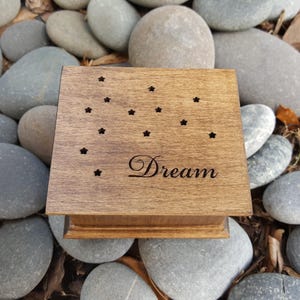 Music Box, Wooden Music Box, Custom Made Music Box, Moon and Stars ...