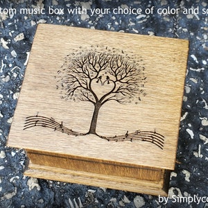 Music Box Customized - Music Tree Box - Tree of Life - Wooden Music Box ...