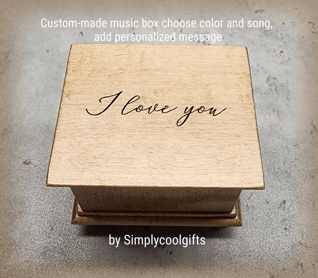 Wooden Music Box - Customized Music Box - Engraved Music Box With I ...