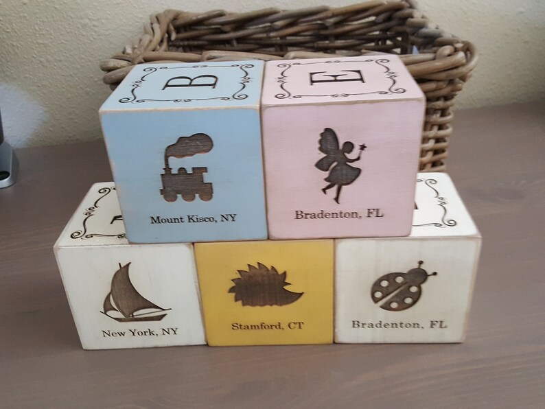 Personalized Baby Cube Baby Keepsake Block 3 in Wooden | Etsy