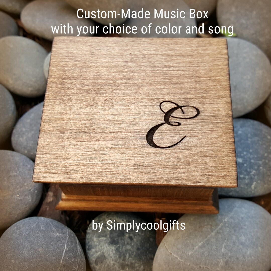 Monogrammed Box - Engraved Music Box - Custom Music Box With Your ...
