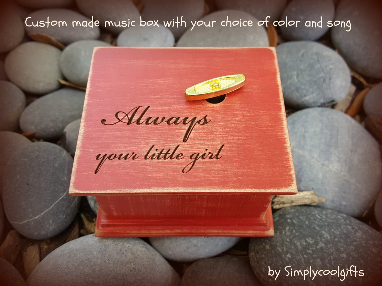 Your Little Girl Wooden Music Box Engraved Music Box With | Etsy