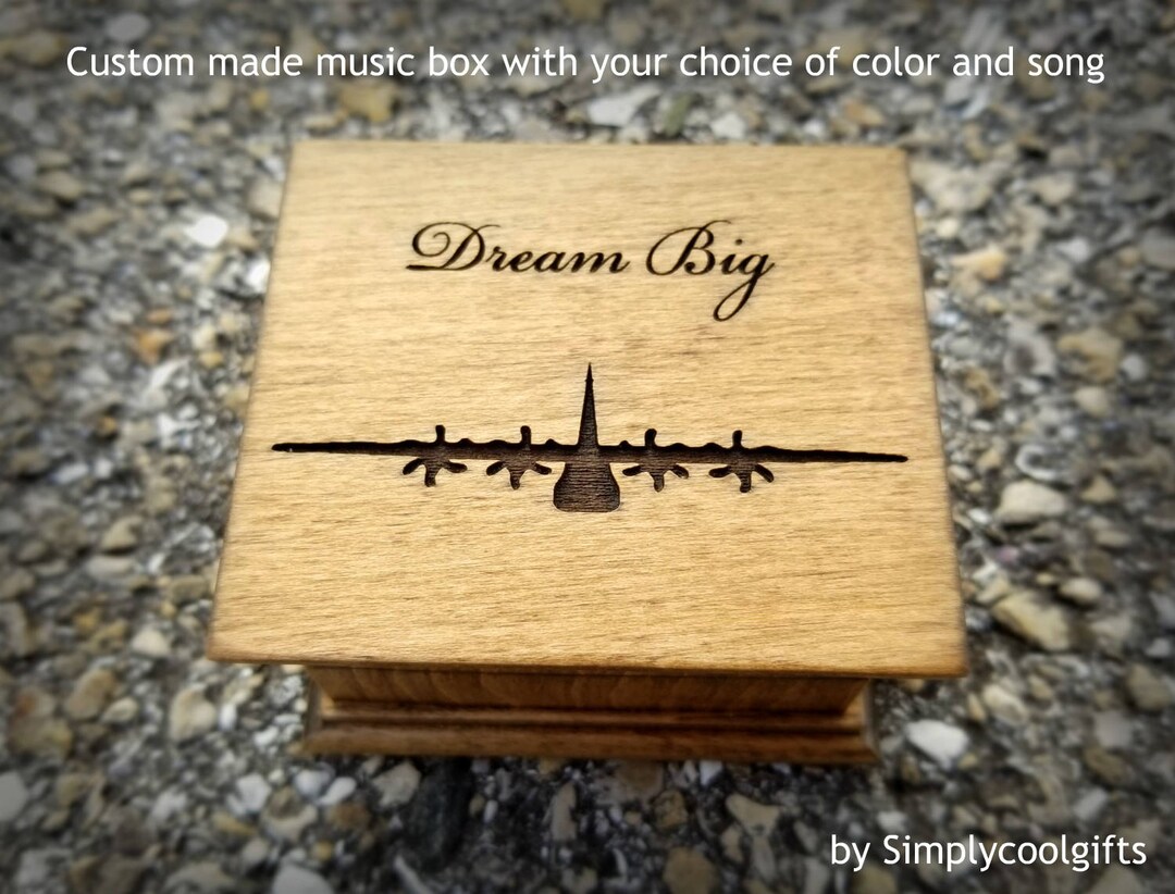 Music Box, Wooden Music Box, Custom Made Music Box, Airplane ...