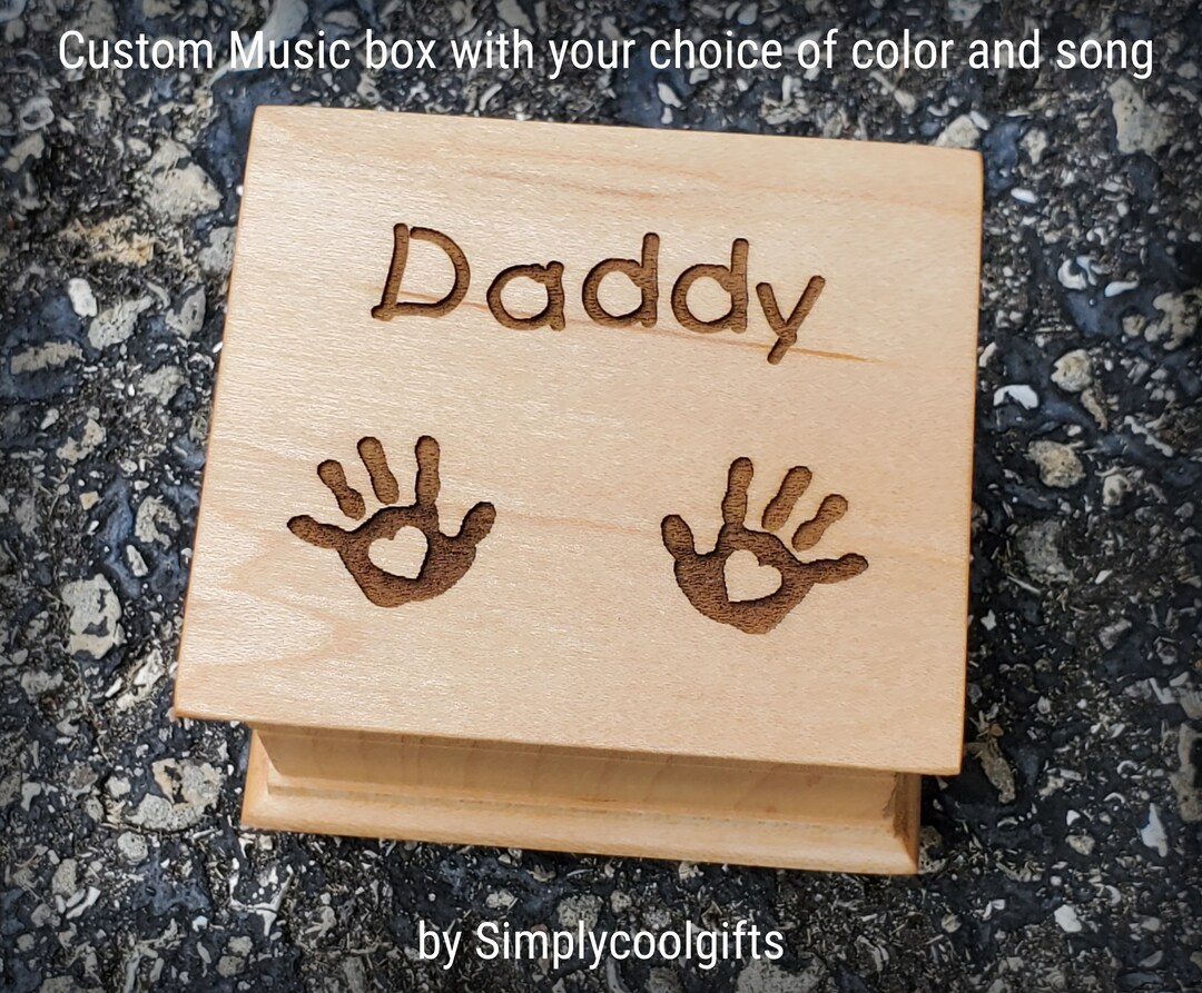 Daddy Music Box - Birthday Gift for Dad - Engraved Music Box With Your ...