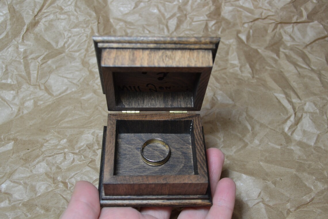 Wedding ring box custom ring box will you marry me | Etsy