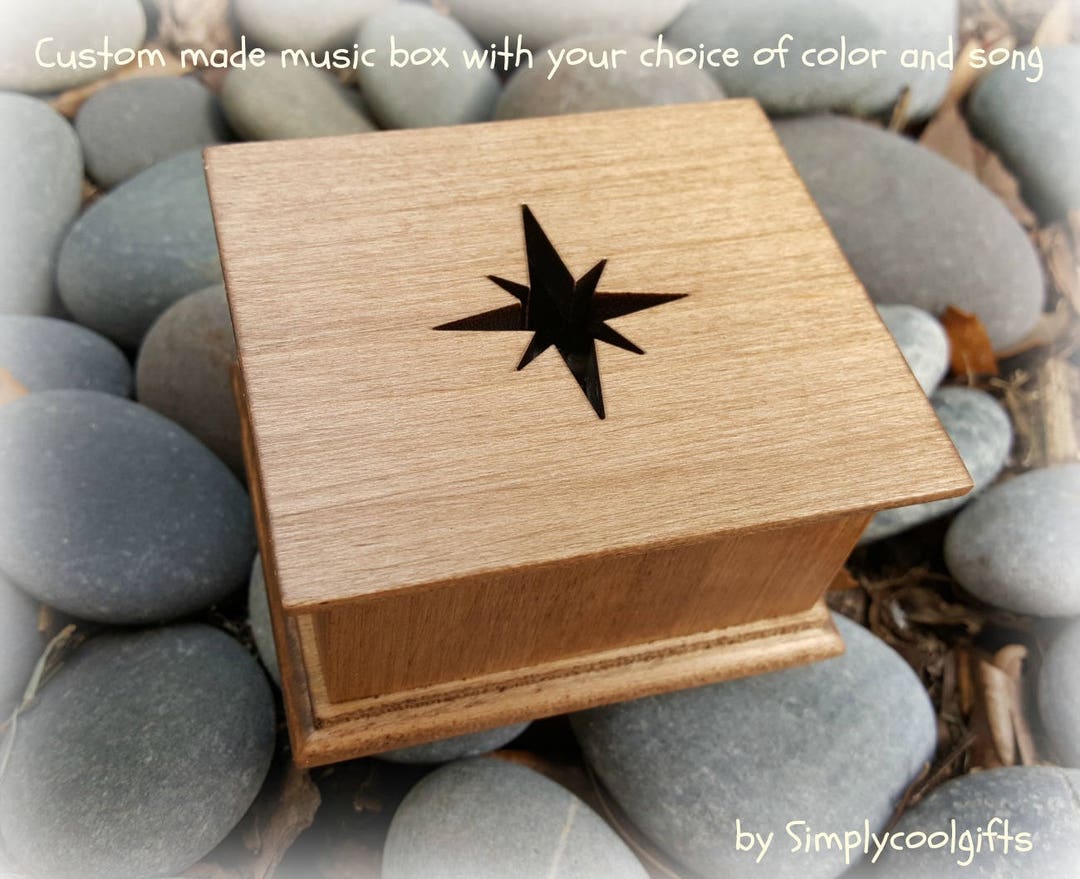 Music Box, Wooden Music Box, Custom Made Music Box, Star Music Box ...