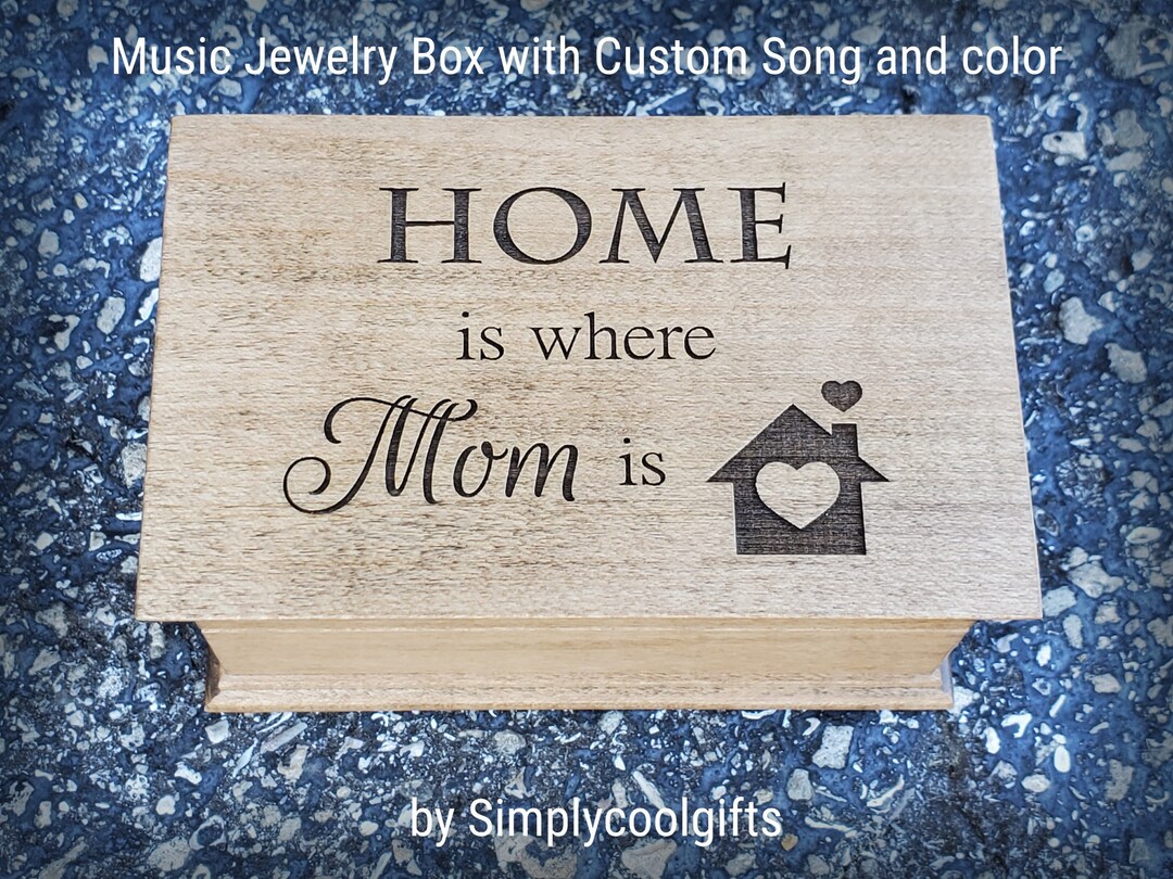 Home is Where Mom is Music Box Mother Daughter Box Electronic Music Box ...