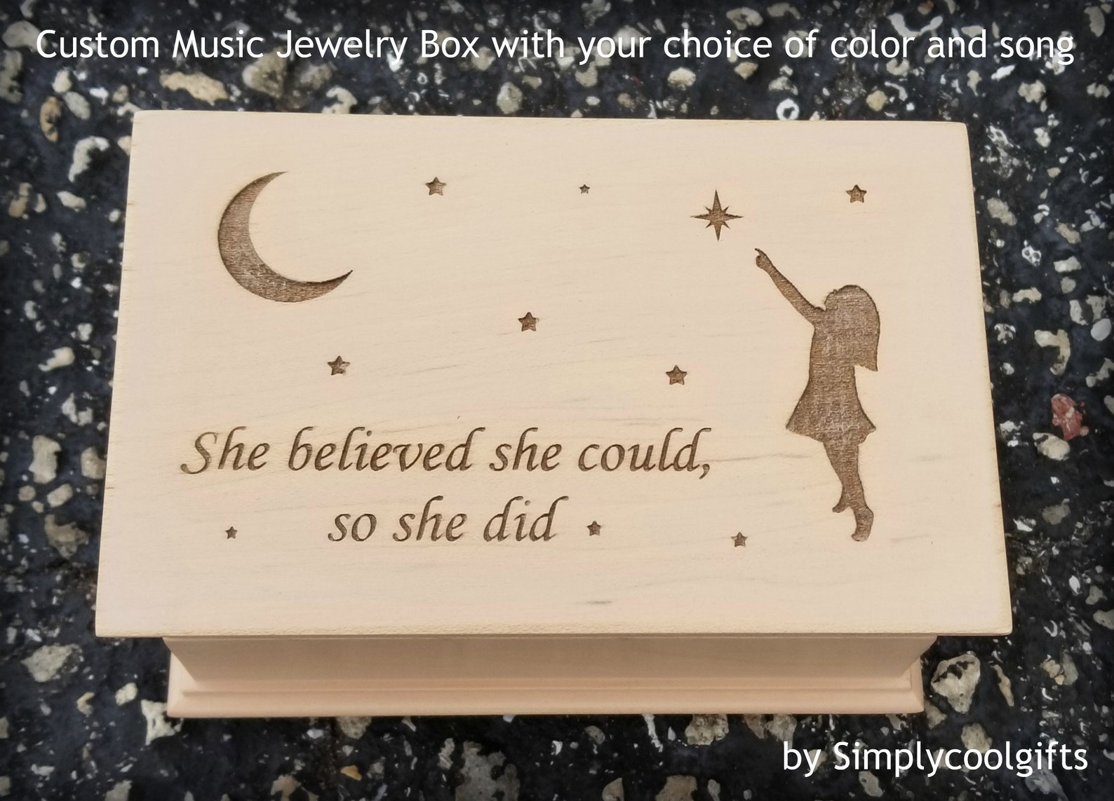 Inspirational Box Wooden Jewelry Box Engraved Jewelry Box | Etsy