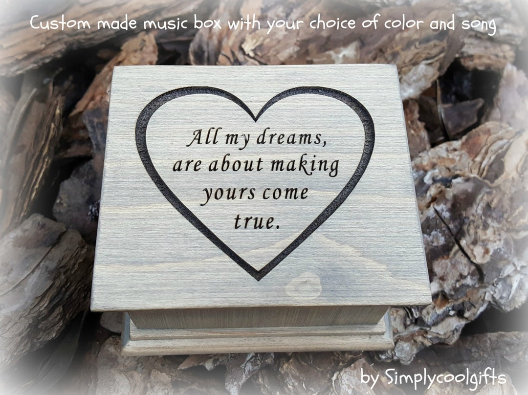 Music Box, Wooden Music Box, Custom Made Music Box, Anniversary Gift ...