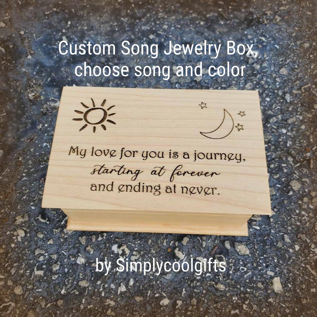 Heart Jewelry Box - Any Song Jewelry Box - Music Box Choose Your Song ...