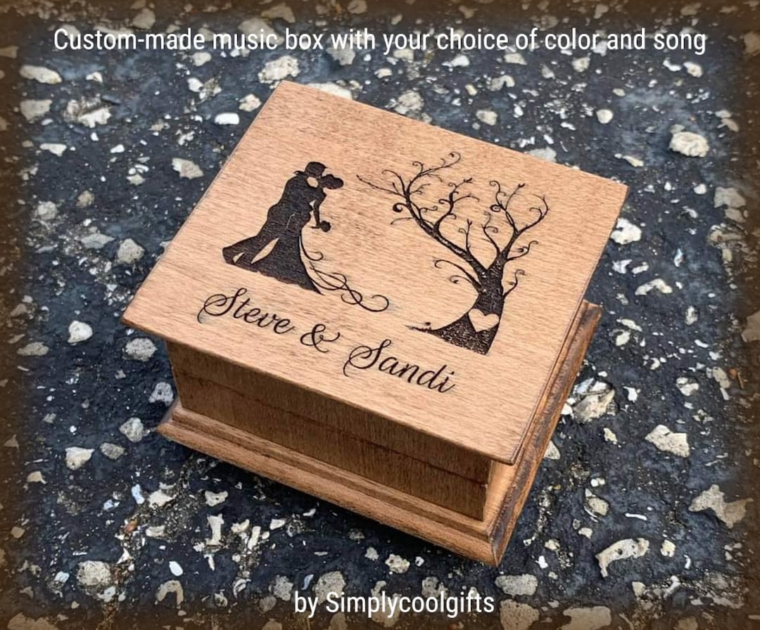 Anniversary Gift - Wedding Box With Music - Wooden Music Box Custom ...