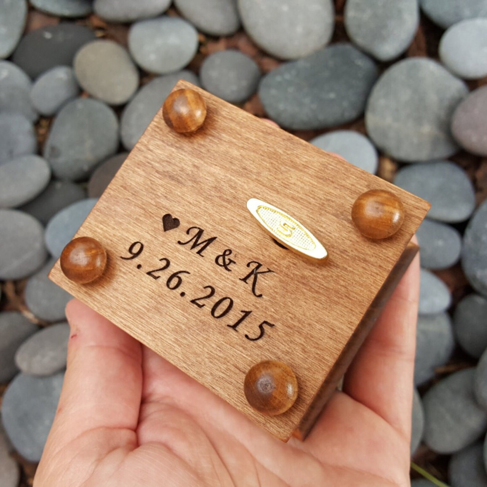 Moon and Back - Wooden Music Box - Custom Music Box With Moon and Stars ...