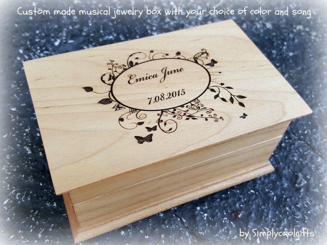 Music Box, Custom Made Music Box, Musical Jewelry Box, Birthday Gift ...