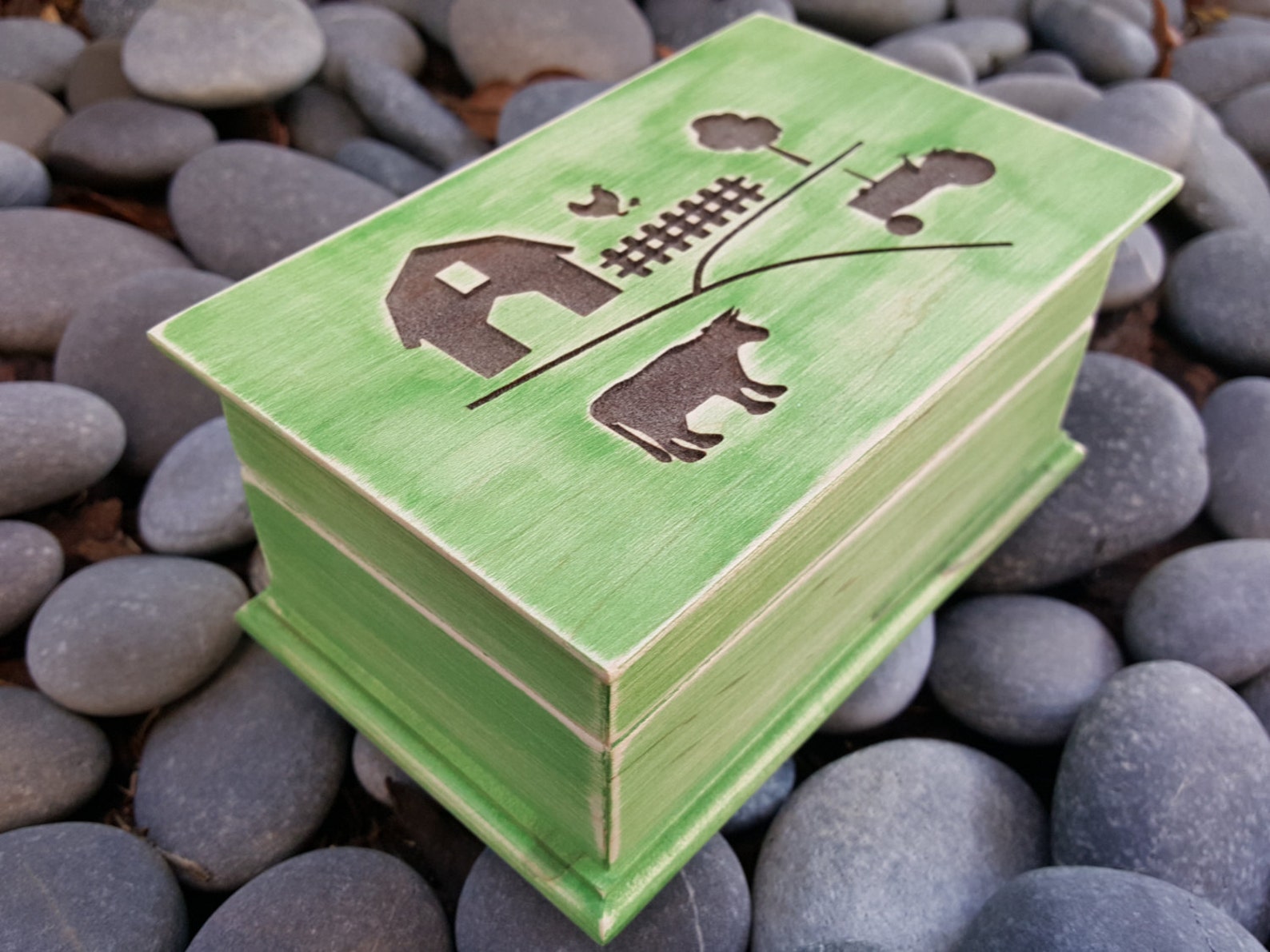 Music Box Farm Theme Music Jewelry Box Farm Theme Nursery - Etsy