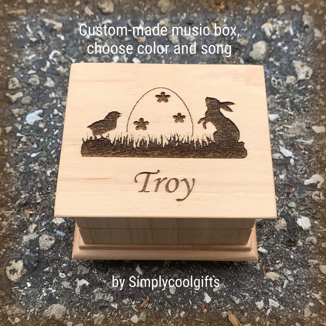 Easter Gift With Name - Easter Box for Girls - Custom Engraved Music ...
