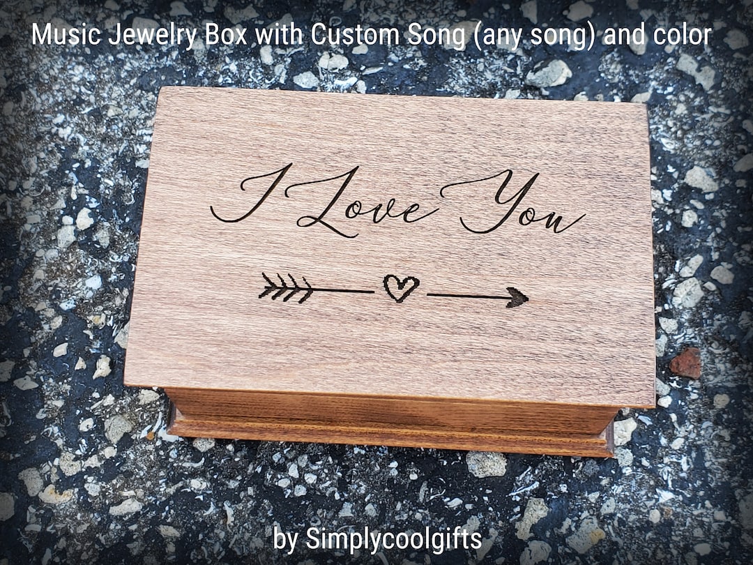 I Love You Box Custom Music Box Music Box Choose Your Song Electronic ...