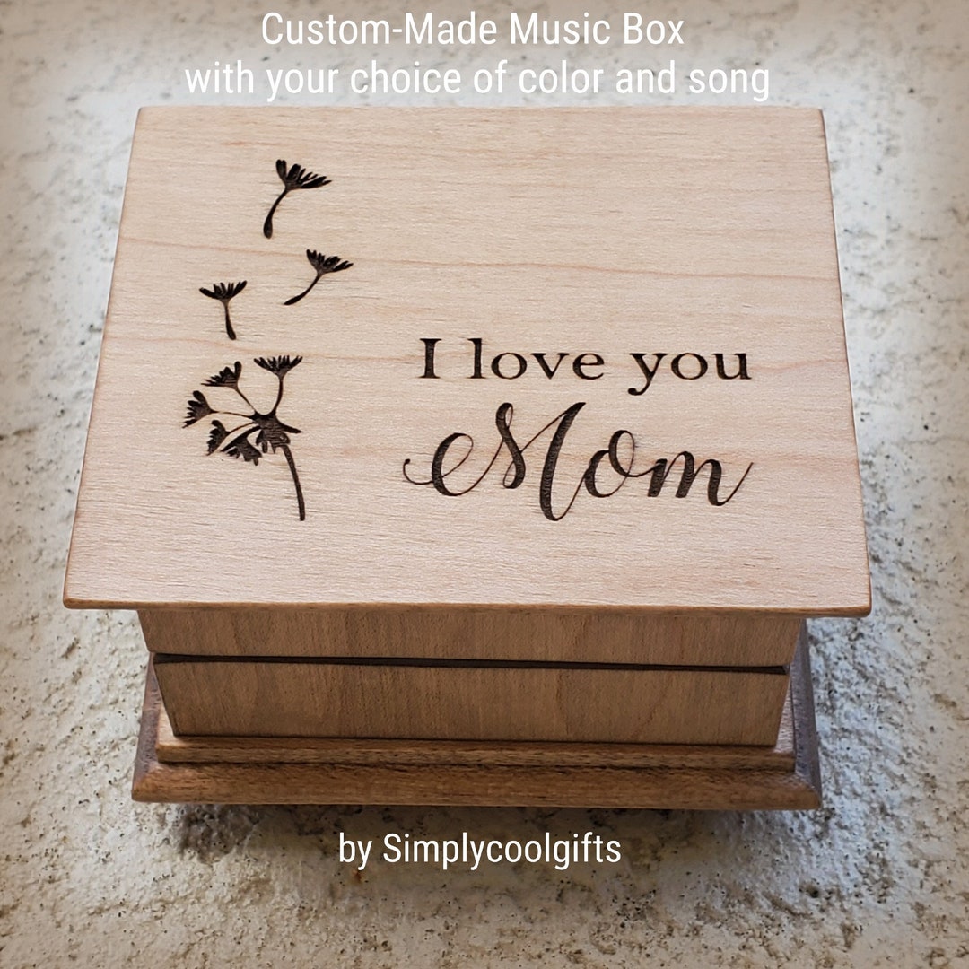 Mother's Day Box - Mom Music Box - I Love You Mom With Your Color and ...