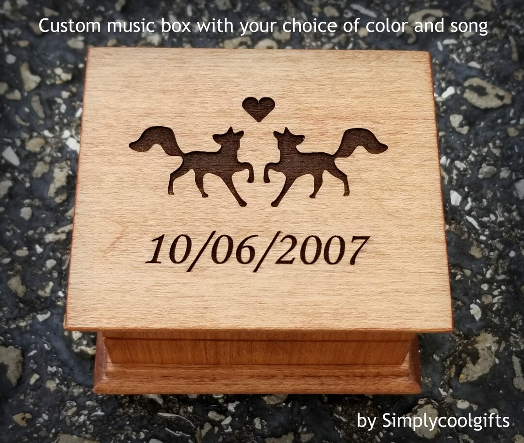 Valentine's Day Gift Idea - Love Fox Music Box With Your Special Date ...
