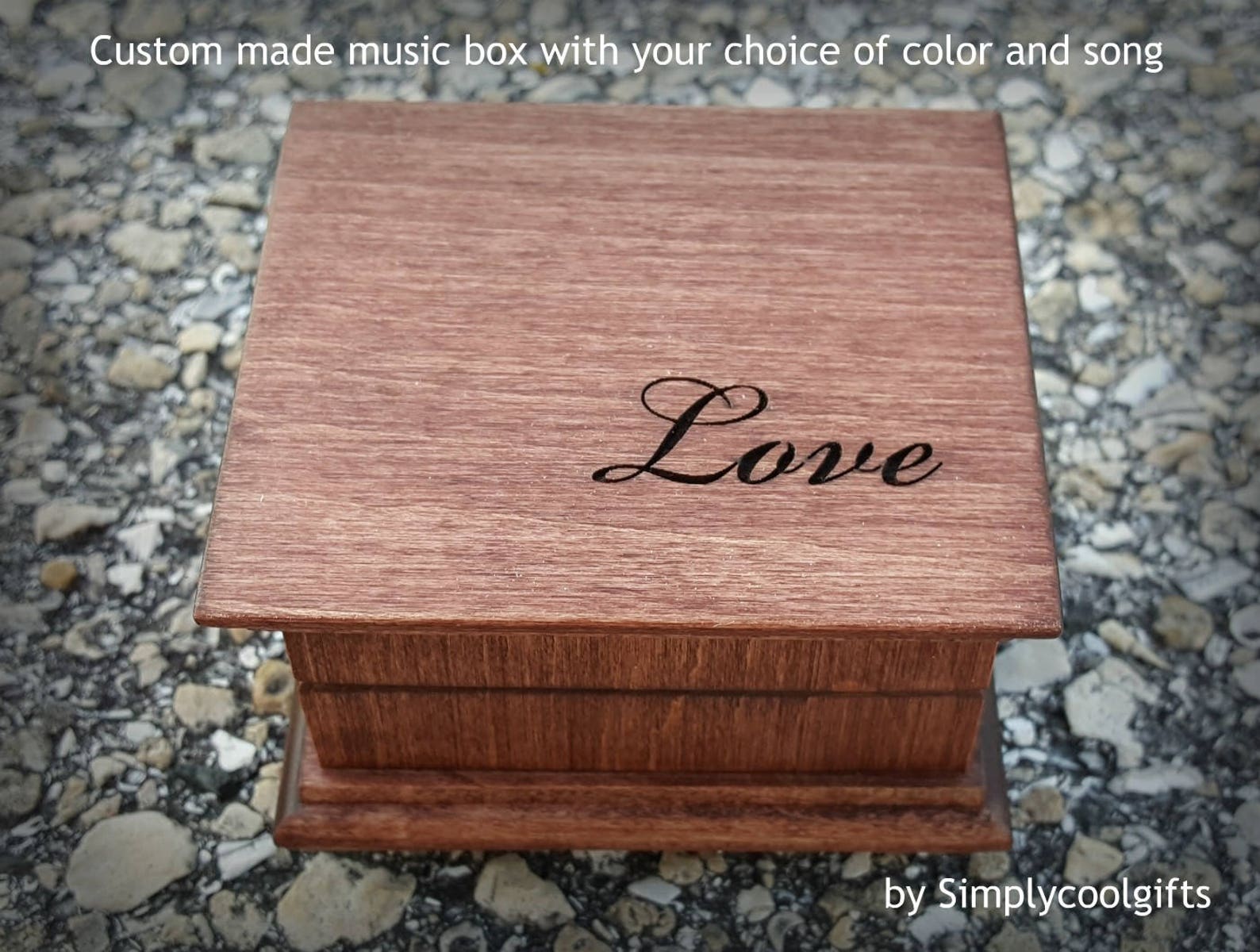 Love, Music Box, Anniversary Gift, Wooden Music Box, Custom Music Box ...