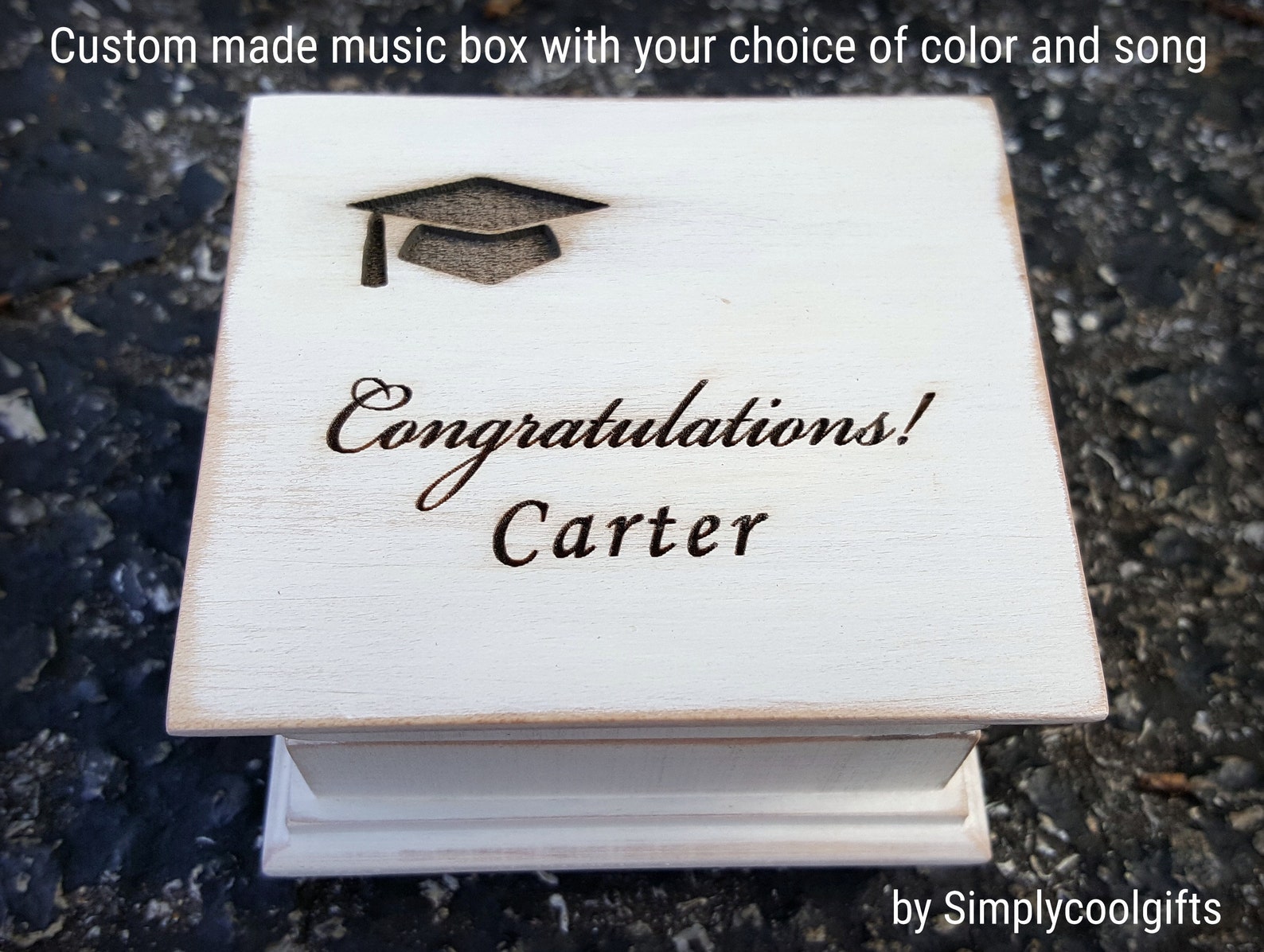 Graduation Music Box Pomp and Circumstance Personalized - Etsy